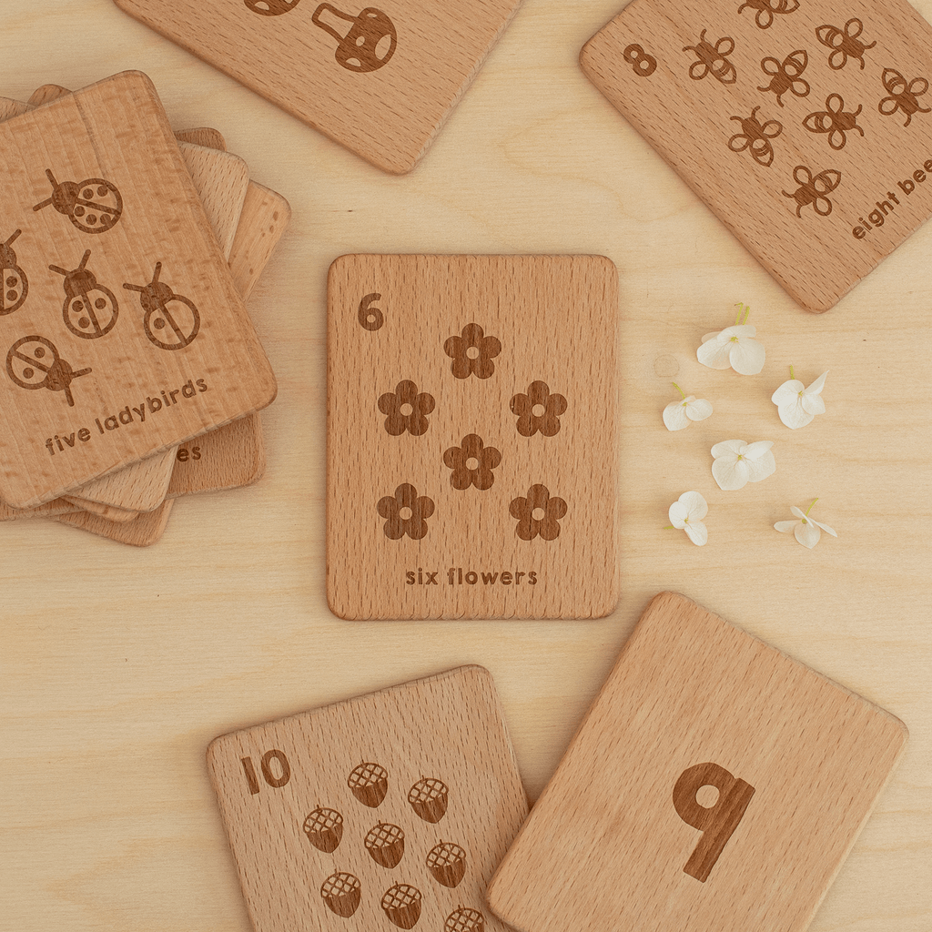 Wooden Number Flashcards (Nature) – The Wood Cove